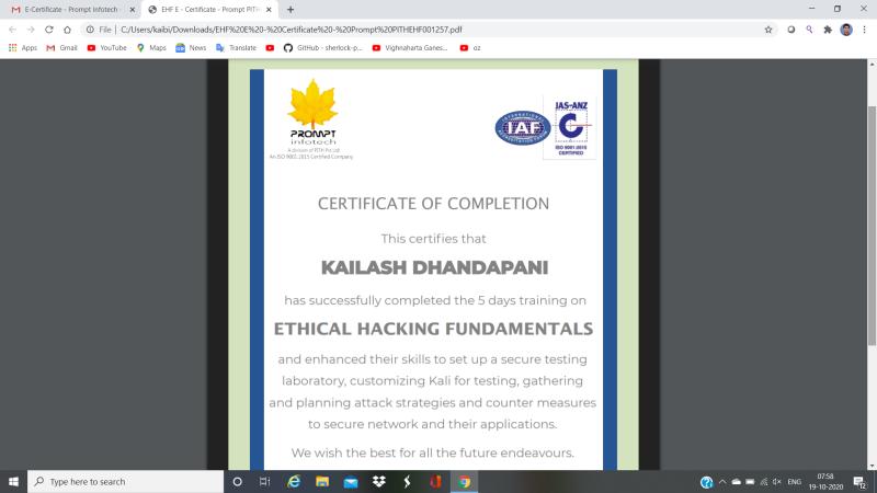 Kailash Dhandapani on LinkedIn: #ethicalhackingtraining #training Kailash Dhandapani on LinkedIn: #ethicalhackingtraining #training