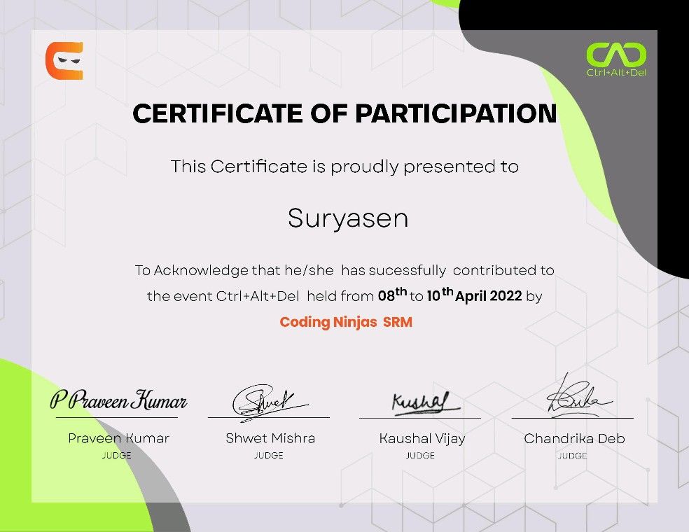 SURYASEN _ on LinkedIn: #codingninjas #contribution #hackathon SURYASEN _ on LinkedIn: #codingninjas #contribution #hackathon