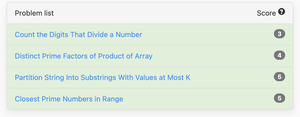 Sanjeet Kumar on LinkedIn: #leetcode #contest #weekly #datastructures # ... Sanjeet Kumar on LinkedIn: #leetcode #contest #weekly #datastructures # ...