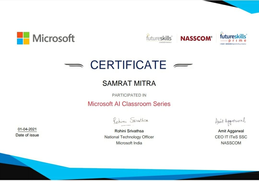 Samrat Mitra on LinkedIn: #ai4all #alwayslearning Samrat Mitra on LinkedIn: #ai4all #alwayslearning