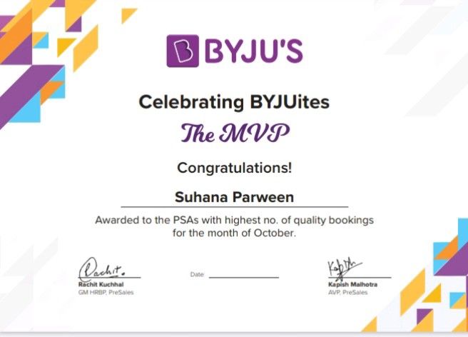 Suhana Parween on LinkedIn: #byjus #life_at_byjus | 10 comments Suhana Parween on LinkedIn: #byjus #life_at_byjus | 10 comments