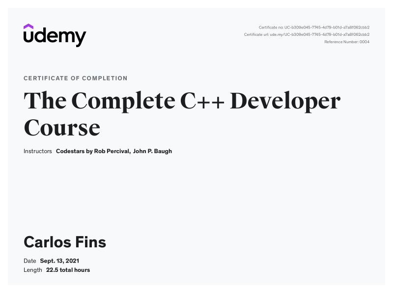 Carlos Fins on LinkedIn: #cpp #cplusplus #programming #udemycourse Carlos Fins on LinkedIn: #cpp #cplusplus #programming #udemycourse