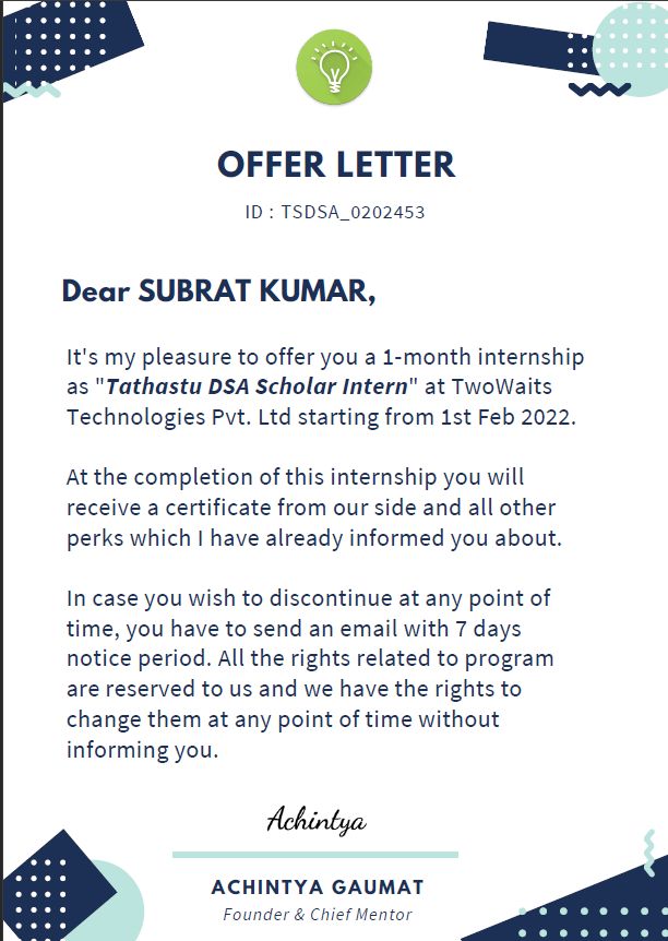 SUBRAT KUMAR on LinkedIn: #connections #dsa #programming # ... SUBRAT KUMAR on LinkedIn: #connections #dsa #programming # ...