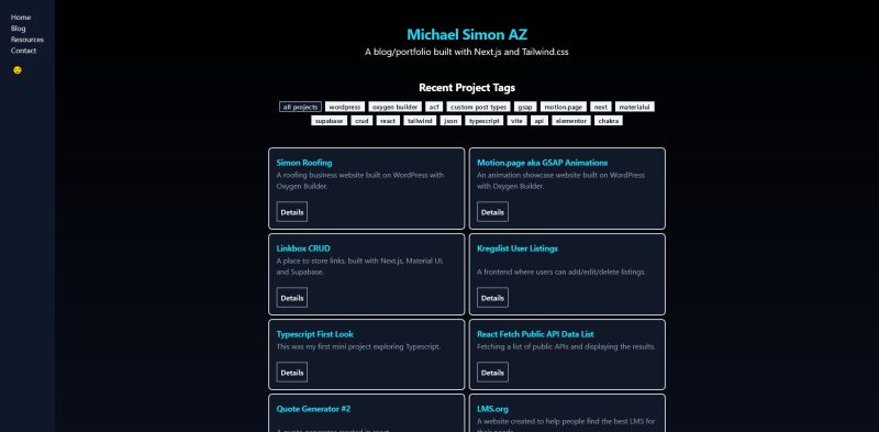 Michael Simon on LinkedIn: #nextjs #tailwindcss #webdevelopment #webdesign Michael Simon on LinkedIn: #nextjs #tailwindcss #webdevelopment #webdesign