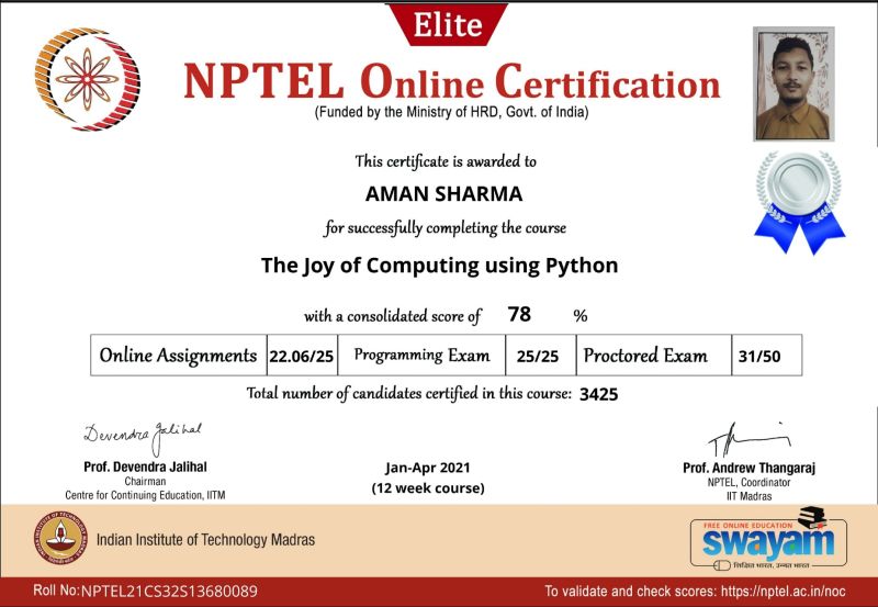 Aman Sharma on LinkedIn: #python #joy_of_computing_using_python Aman Sharma on LinkedIn: #python #joy_of_computing_using_python