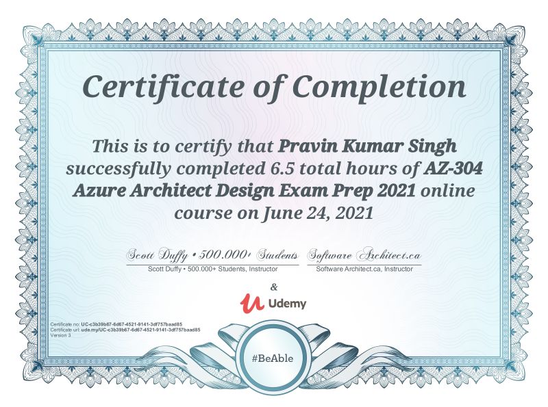 Pravin Kumar Singh on LinkedIn: AZ-304 Pravin Kumar Singh on LinkedIn: AZ-304