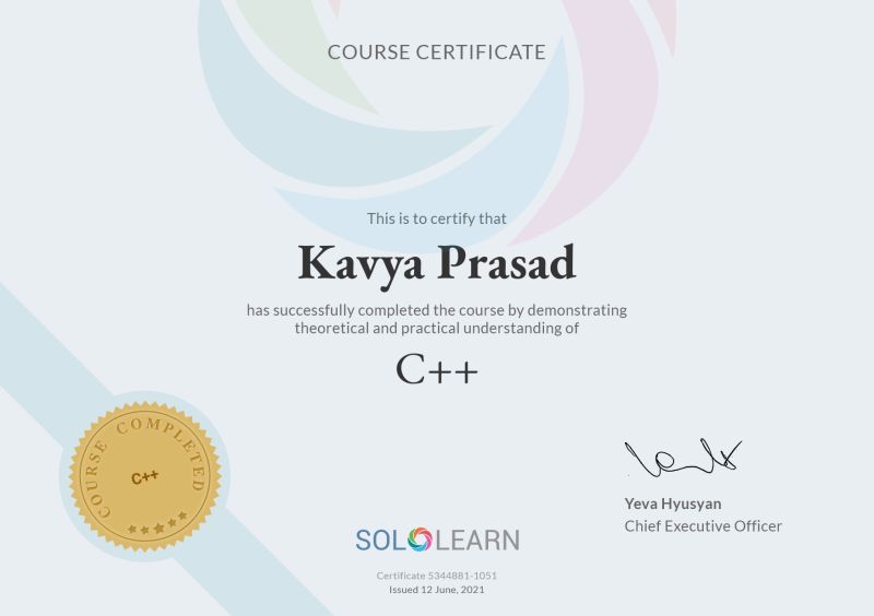 Kavya Prasad on LinkedIn: #cpp #sololearn Kavya Prasad on LinkedIn: #cpp #sololearn