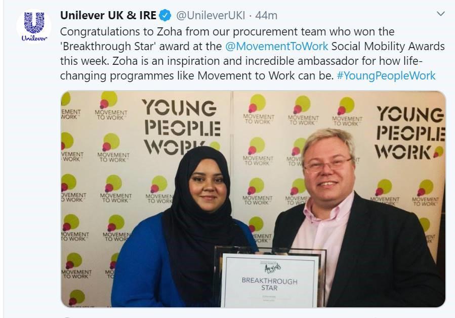 ZOHA KHAN on LinkedIn: Thanks to Movement to Work & Unilever for ... ZOHA KHAN on LinkedIn: Thanks to Movement to Work & Unilever for ...