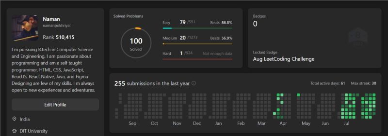 Naman Pokhriyal on LinkedIn: #leetcode #coding #codingchallenge Naman Pokhriyal on LinkedIn: #leetcode #coding #codingchallenge