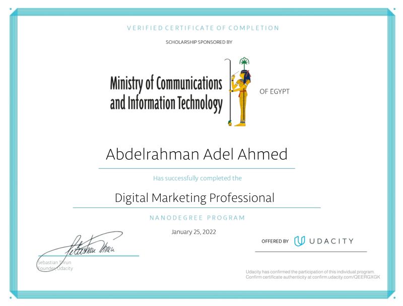 AbdelRahman Adel on LinkedIn: The second accomplishment earned in my ... AbdelRahman Adel on LinkedIn: The second accomplishment earned in my ...