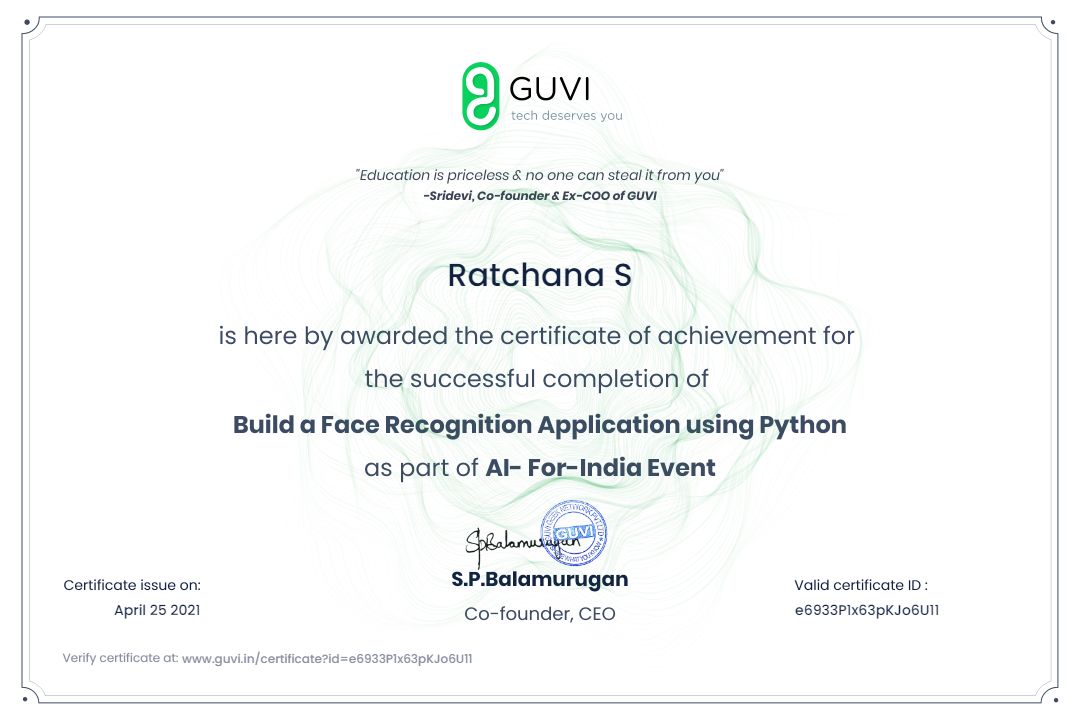 Ratchana Selvaraj on LinkedIn: #aiforindia #keeplearning Ratchana Selvaraj on LinkedIn: #aiforindia #keeplearning
