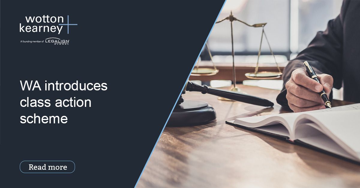 Luke Vincent on LinkedIn: WA introduces class action scheme - Wotton ... Luke Vincent on LinkedIn: WA introduces class action scheme - Wotton ...