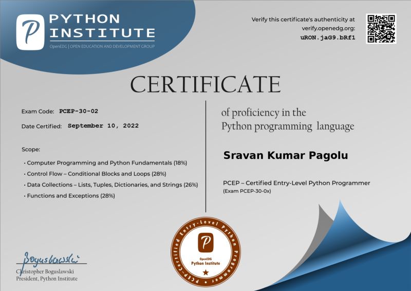 Sravan Kumar Pagolu on LinkedIn: #python #pythonprogramming # ... Sravan Kumar Pagolu on LinkedIn: #python #pythonprogramming # ...