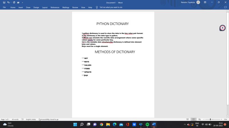 SHRAVANI TUPAKULA on LinkedIn: Kiran Sagar task16 python dictionary SHRAVANI TUPAKULA on LinkedIn: Kiran Sagar task16 python dictionary
