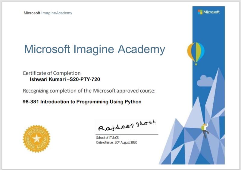 Ishwari Kumari on LinkedIn: #microsoft #pythonprogramming #python3 # ... Ishwari Kumari on LinkedIn: #microsoft #pythonprogramming #python3 # ...
