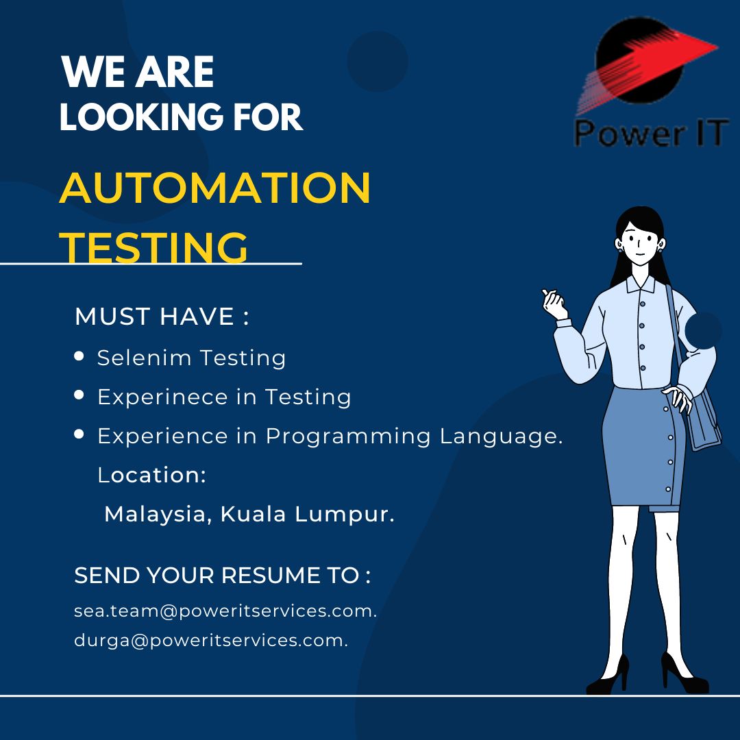Monica G on LinkedIn: #hiringalerts #automationtesting #selenium #java ... Monica G on LinkedIn: #hiringalerts #automationtesting #selenium #java ...
