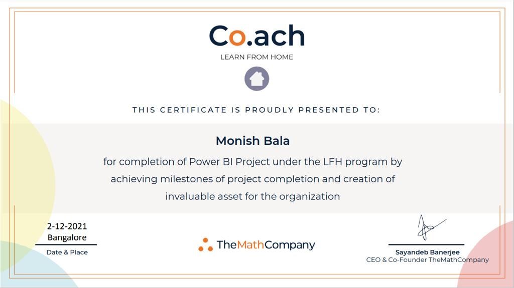 Monish Bala on LinkedIn: Successfully completed Power Bi course. Thanks ... Monish Bala on LinkedIn: Successfully completed Power Bi course. Thanks ...