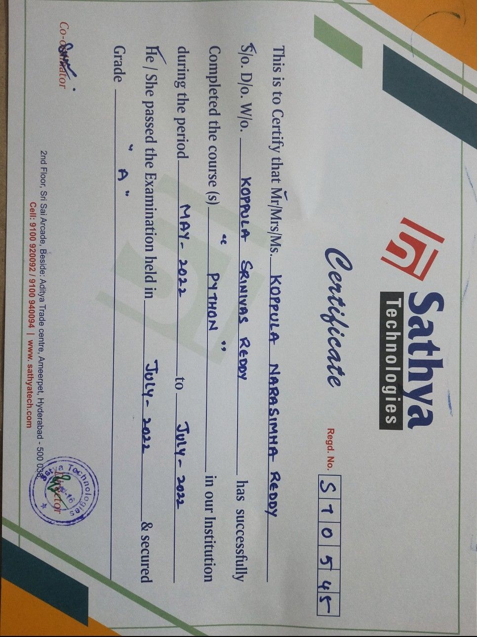 Narasimha Reddy Koppula on LinkedIn: #python #sathyatechnologies Narasimha Reddy Koppula on LinkedIn: #python #sathyatechnologies
