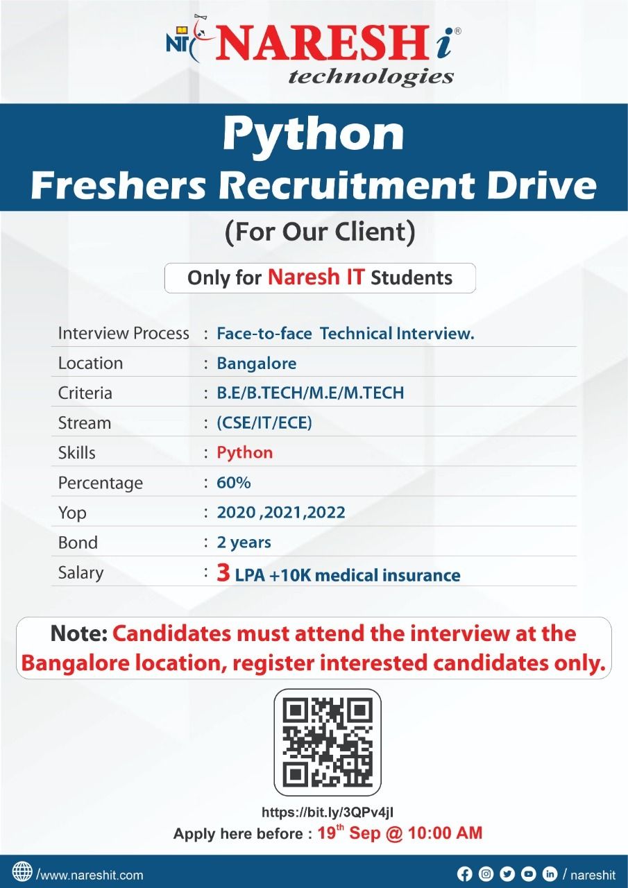 Naresh i Technologies on LinkedIn: #python #html #css #javascript # ... Naresh i Technologies on LinkedIn: #python #html #css #javascript # ...