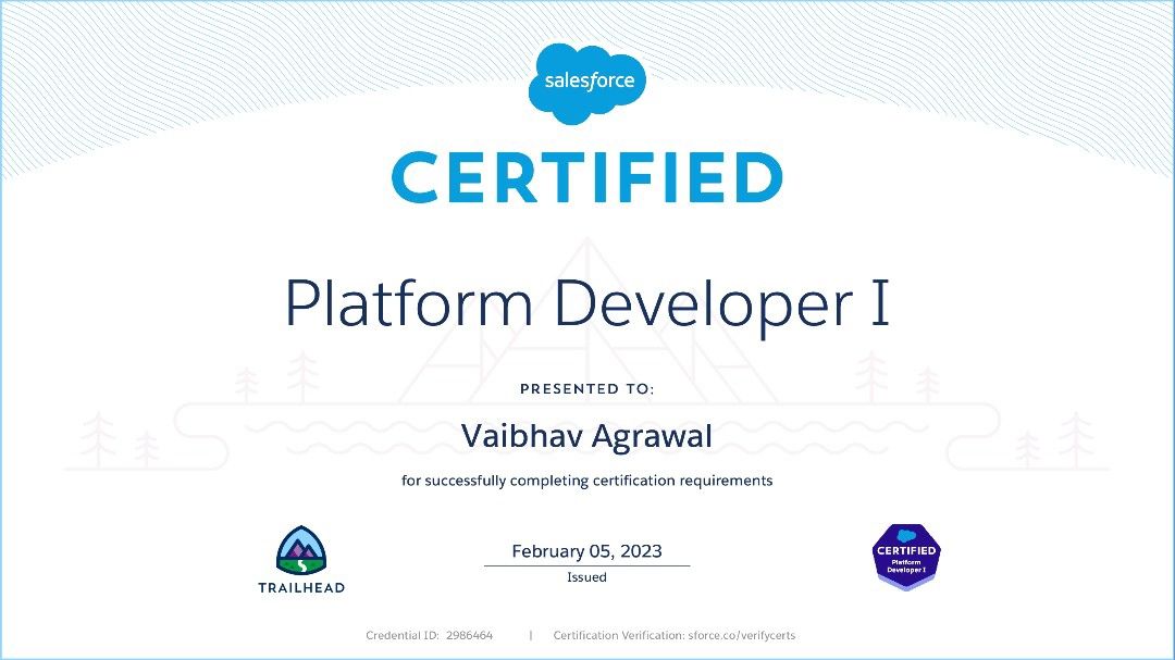 Vaibhav Agrawal on LinkedIn: #salesforce #salesforcecertified # ... Vaibhav Agrawal on LinkedIn: #salesforce #salesforcecertified # ...