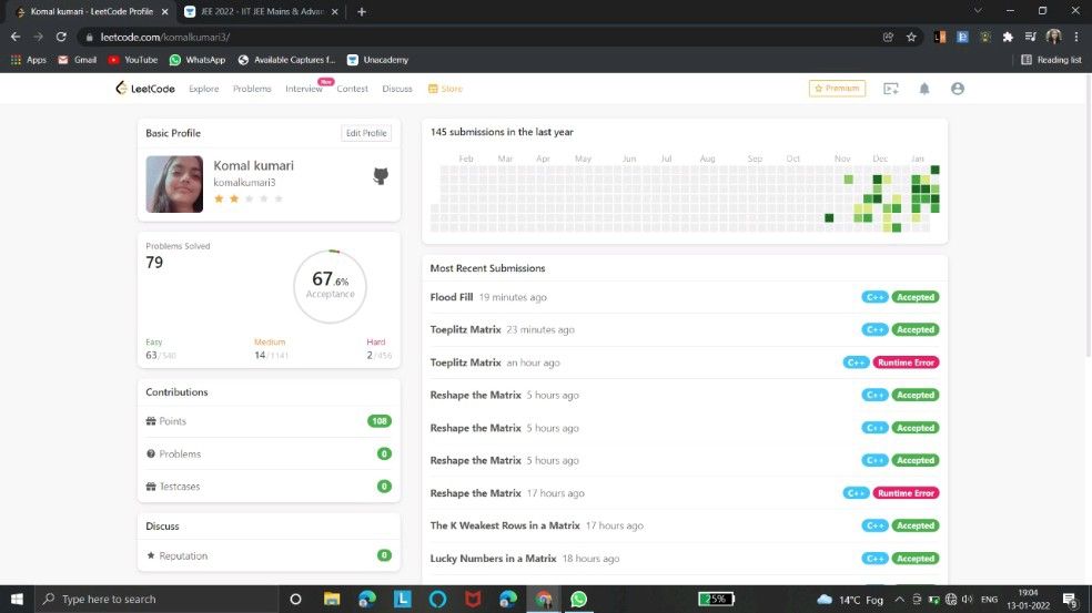 Komal Kumari on LinkedIn: #leetcode #2starcoder Komal Kumari on LinkedIn: #leetcode #2starcoder