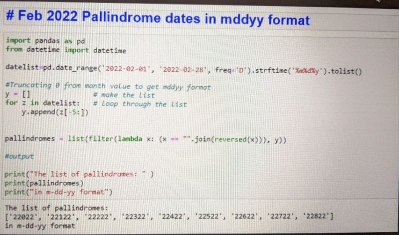 Seshadri Deb Roy on LinkedIn: #python #pythoncoding #data #palindrome # ... Seshadri Deb Roy on LinkedIn: #python #pythoncoding #data #palindrome # ...