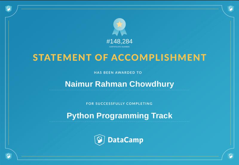 Naimur Rahman Chowdhury on LinkedIn: #datascience #datacamp #data # ... Naimur Rahman Chowdhury on LinkedIn: #datascience #datacamp #data # ...