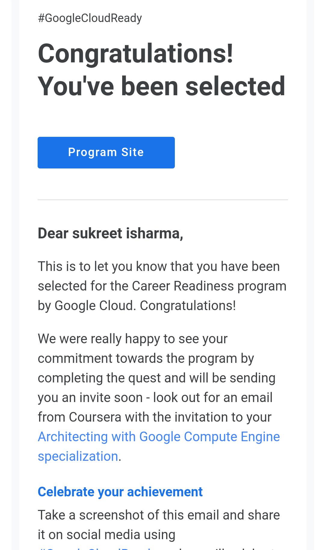 Sukreeti Sharma on LinkedIn: #googlecloudready Sukreeti Sharma on LinkedIn: #googlecloudready