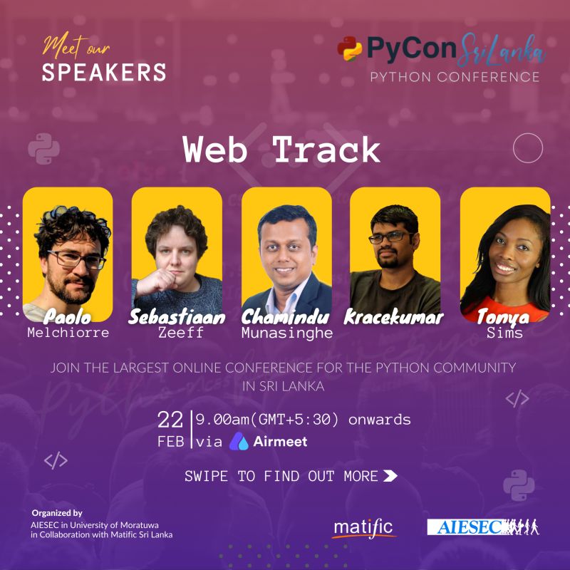 PyCon Sri Lanka on LinkedIn: #python #pycon #pyconsrilanka #srilanka # ... PyCon Sri Lanka on LinkedIn: #python #pycon #pyconsrilanka #srilanka # ...