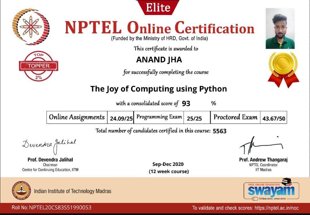 Anand Jha on LinkedIn: #nptel #experience #learning #nptel # ... Anand Jha on LinkedIn: #nptel #experience #learning #nptel # ...