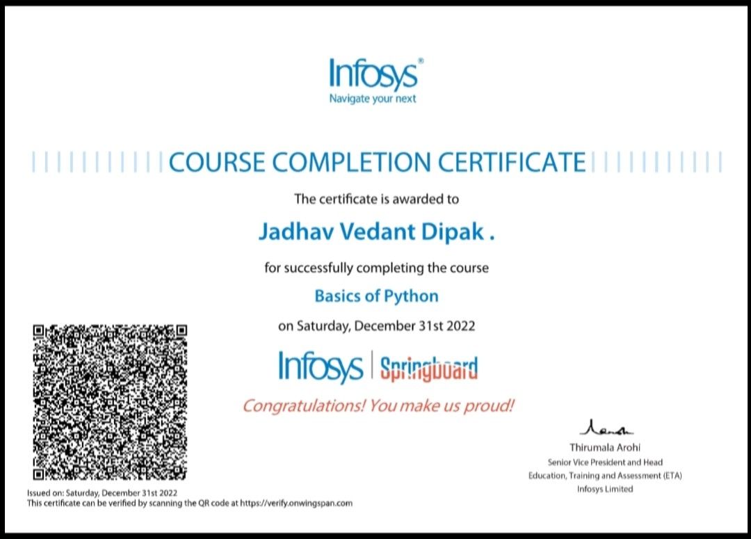 Vedant Jadhav on LinkedIn: #python Vedant Jadhav on LinkedIn: #python