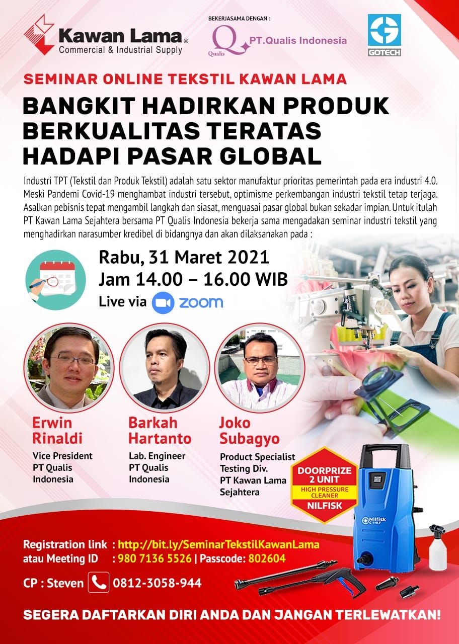 PT. Kawan Lama Solution on LinkedIn: Seminar Tekstil Kawan Lama Bangkit ... PT. Kawan Lama Solution on LinkedIn: Seminar Tekstil Kawan Lama Bangkit ...