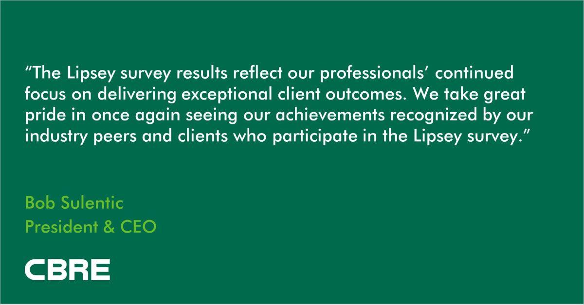 CBRE on LinkedIn: CBRE named top real estate brand in The Lipsey ... CBRE on LinkedIn: CBRE named top real estate brand in The Lipsey ...
