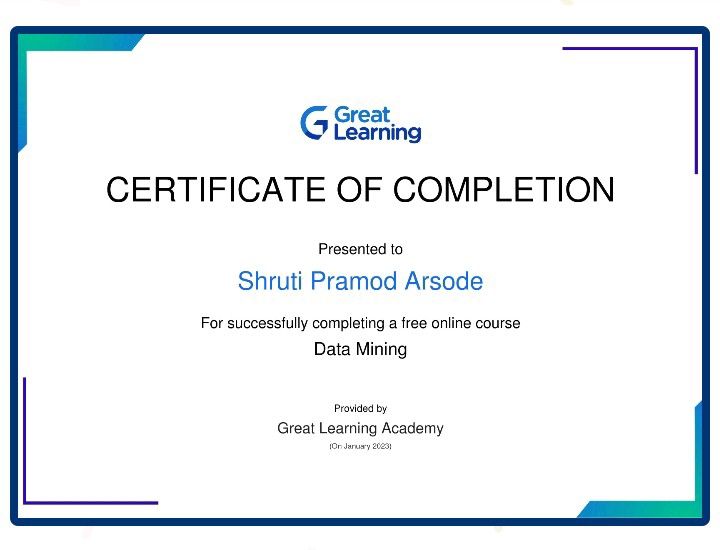 Shruti Arsode on LinkedIn: #greatlearning #glacertificate Shruti Arsode on LinkedIn: #greatlearning #glacertificate