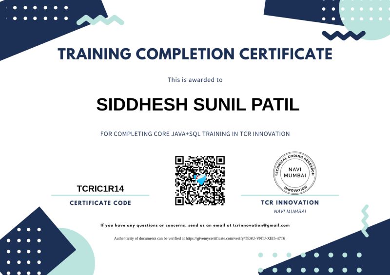 Siddhesh Patil on LinkedIn: I'm delighted to share that I completed my ... Siddhesh Patil on LinkedIn: I'm delighted to share that I completed my ...