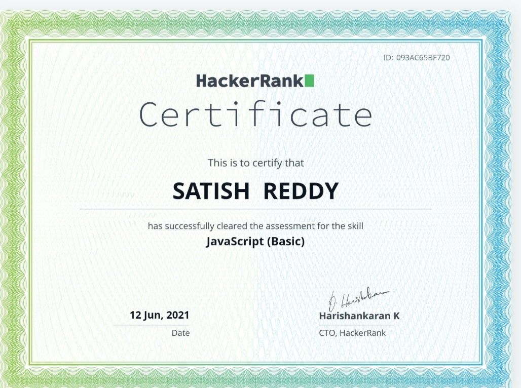 Kanala Satish Reddy on LinkedIn: #javascript Kanala Satish Reddy on LinkedIn: #javascript