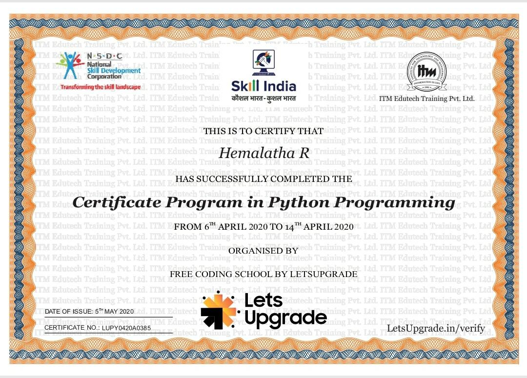 Hemalatha Ravikumar on LinkedIn: #pythonprogramming #python3 Hemalatha Ravikumar on LinkedIn: #pythonprogramming #python3