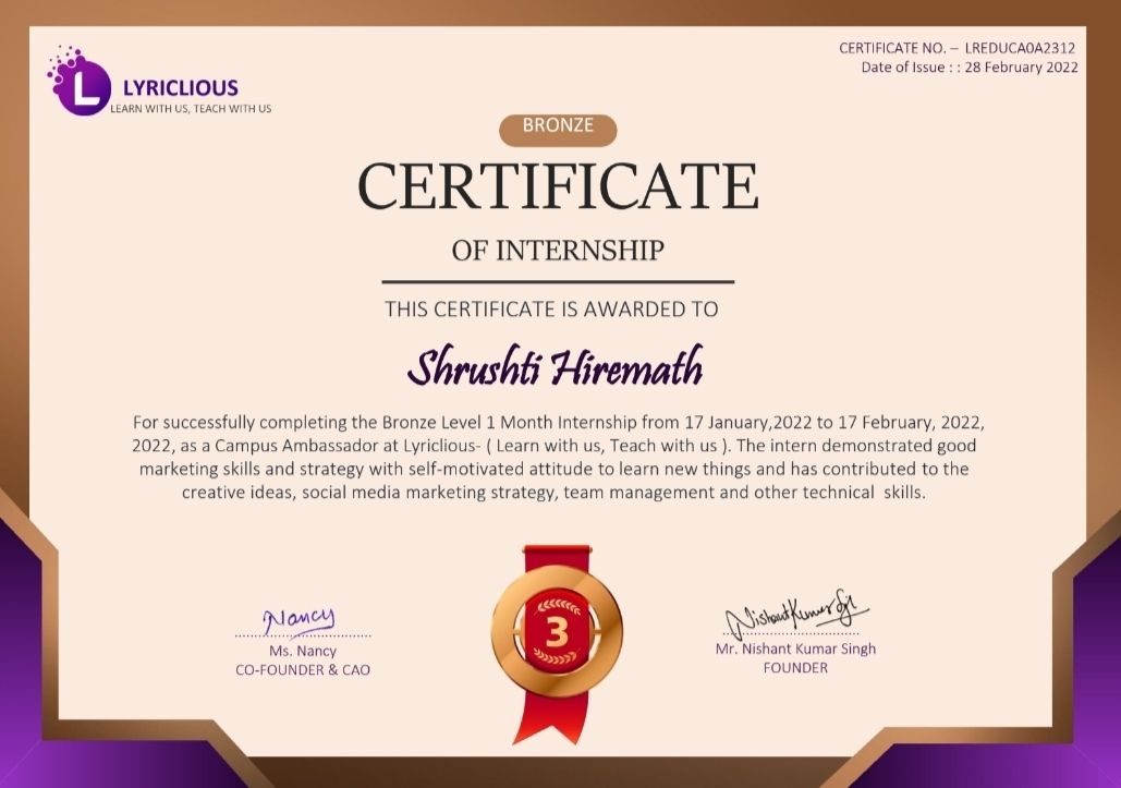 Shrushti Hiremath posted on LinkedIn Shrushti Hiremath posted on LinkedIn