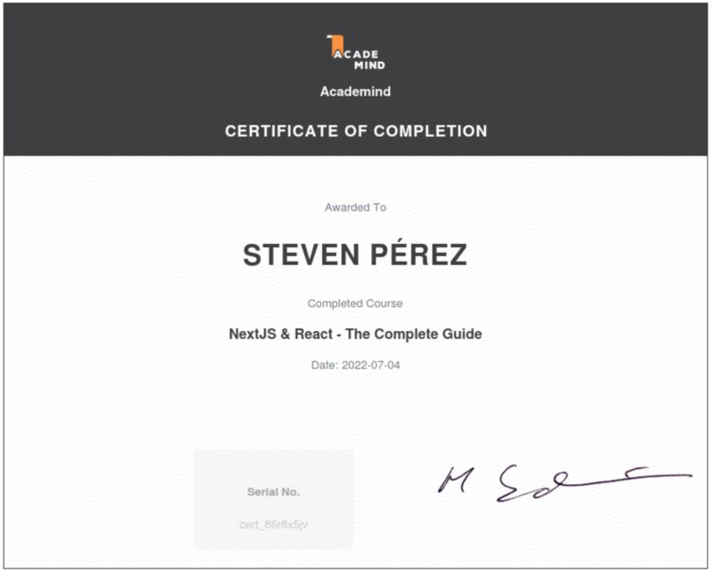 Steven Pérez on LinkedIn: #nextjs #academind Steven Pérez on LinkedIn: #nextjs #academind