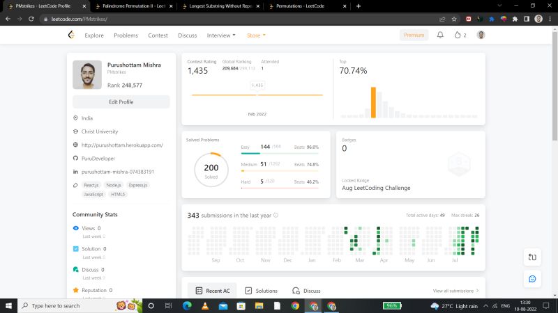 Purushottam Mishra on LinkedIn: #dsa #algorithms #problemsolving Purushottam Mishra on LinkedIn: #dsa #algorithms #problemsolving
