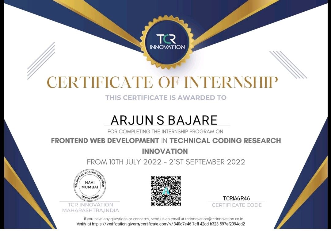 ARJUN BAJARE on LinkedIn: #tcrinnovation #skillsdevelopment # ... ARJUN BAJARE on LinkedIn: #tcrinnovation #skillsdevelopment # ...