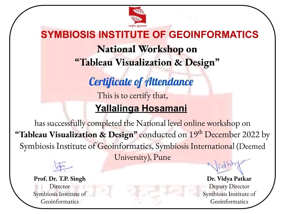 Yallalinga Hosamani on LinkedIn: #symbiosispune #tableau Yallalinga Hosamani on LinkedIn: #symbiosispune #tableau