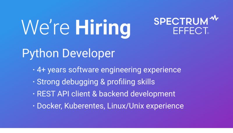 Spectrum Effect on LinkedIn: Python Developer Spectrum Effect on LinkedIn: Python Developer