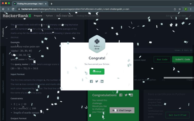 Pranav Thiyagarajan on LinkedIn: #hackerrank #python3 #python Pranav Thiyagarajan on LinkedIn: #hackerrank #python3 #python