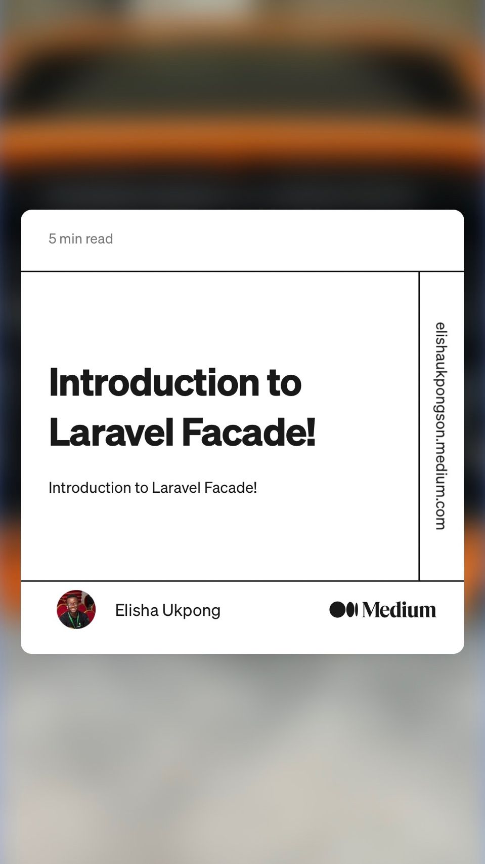 Elisha Ukpong auf LinkedIn: #work #laravel #laravelframework Elisha Ukpong auf LinkedIn: #work #laravel #laravelframework