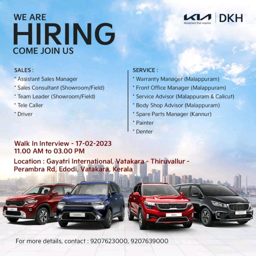 DKH KIA MOTORS on LinkedIn: We are hiring. DKH KIA MOTORS on LinkedIn: We are hiring.