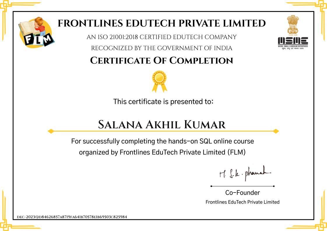 Salana Akhil Kumar on LinkedIn: #sql #connections # ... Salana Akhil Kumar on LinkedIn: #sql #connections # ...