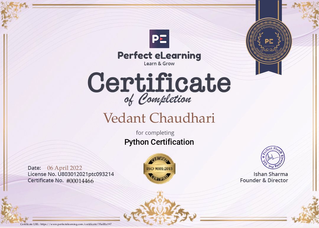 VEDANT CHAUDHARI on LinkedIn: #python #learning VEDANT CHAUDHARI on LinkedIn: #python #learning