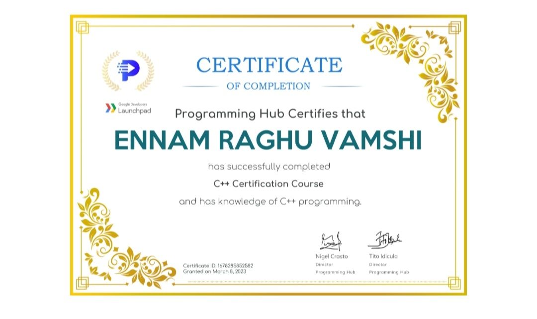 ENNAM RAGHU VAMSHI on LinkedIn: #programminghub ENNAM RAGHU VAMSHI on LinkedIn: #programminghub