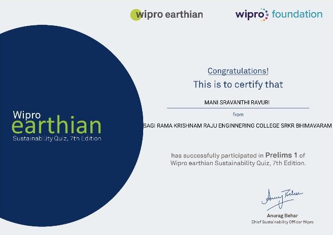 Ravuri Mani sravanthi on LinkedIn: #wiprocareers Ravuri Mani sravanthi on LinkedIn: #wiprocareers